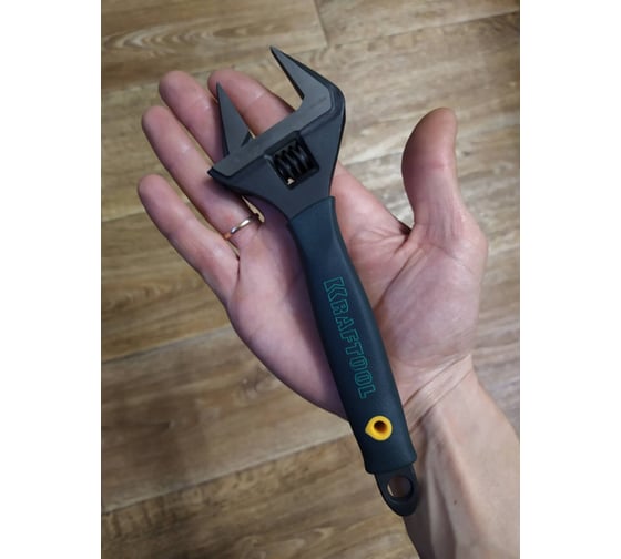 Ключ KRAFTOOL SlimWide разводной, Cr-V, фосфатир., эргоном. рукоятка из ...