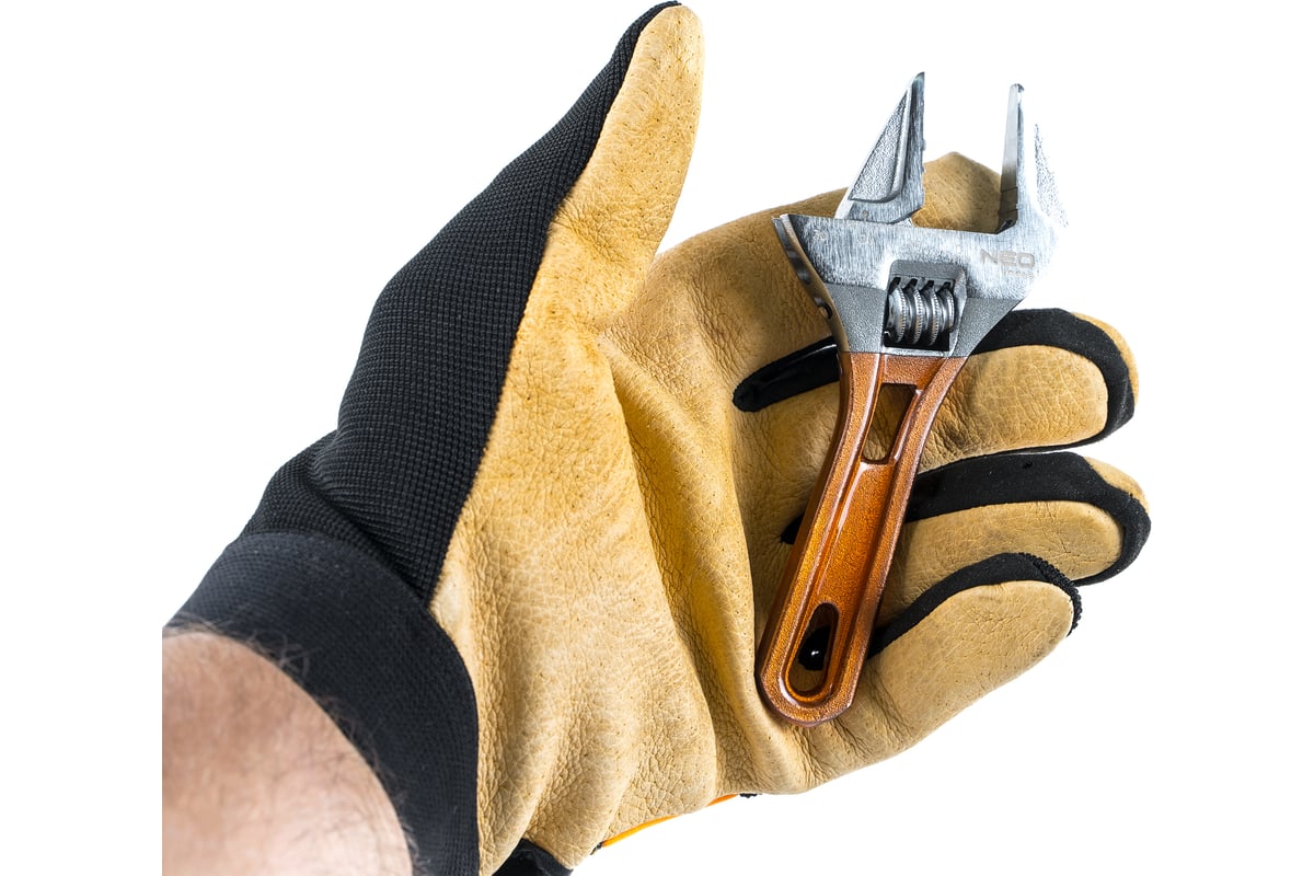 Разводной ключ короткий 139 мм, рабочий диапазон 0-32 мм NEO Tools 03 ...