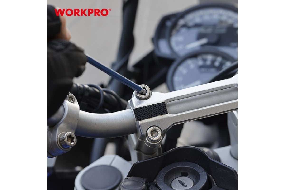 Ключи 6-гранные длинные с шаром WORKPRO 9шт. в держателе PRO WP222011 - выгодная цена, отзывы ...