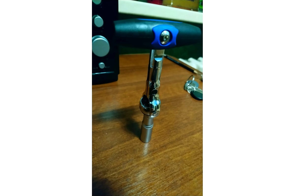 Трещотка 1/4", 114 мм, 72 зубца, дисковый механизм, поворотная голова с ...