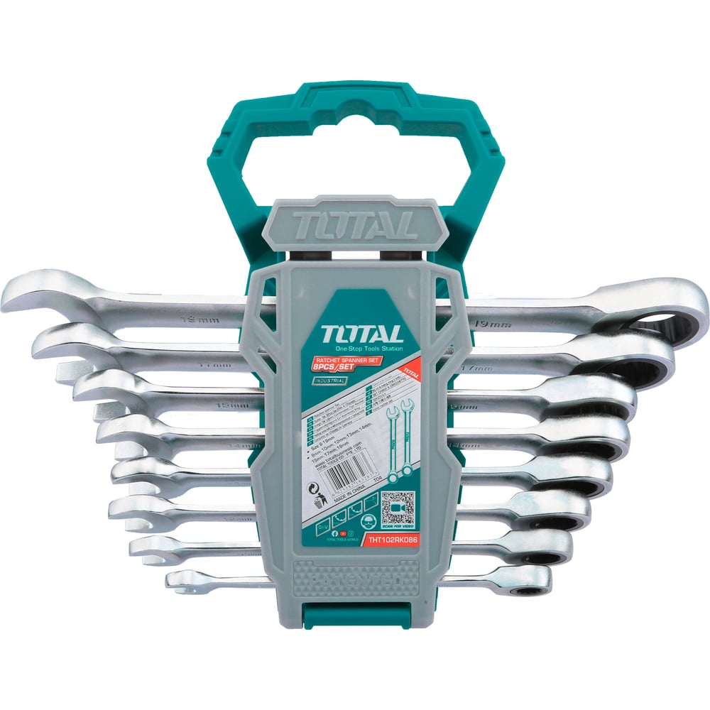 Набор ключей комбинированных с трещоткой TOTAL THT102RK086 - выгодная цена, отзывы ...