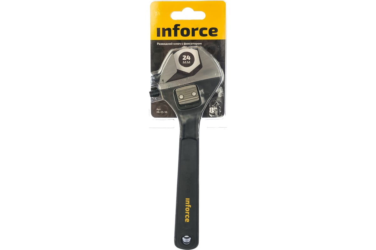 Разводной ключ 200 мм c фиксатором Inforce 06-05-56 - выгодная цена ...
