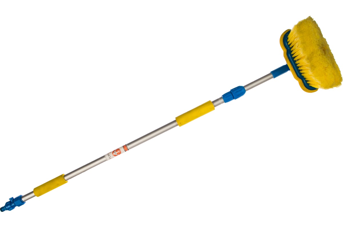 Телескопическая щетка сметка для мытья а/м DolleX 100-165 см, под шланг ...
