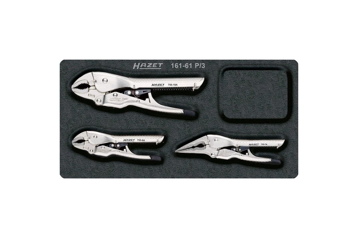 Набор зажимов HAZET 3 позиции, в ложементе 161-61P/3 - выгодная цена, отзывы, характеристики ...