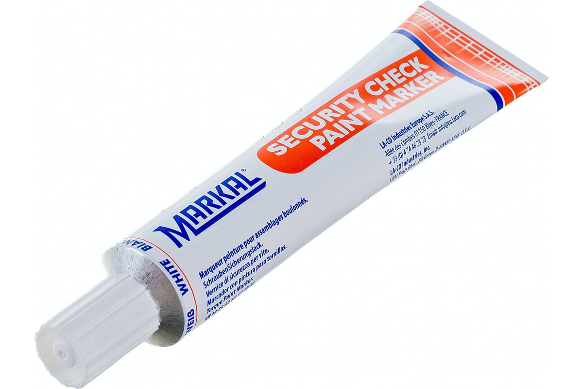 Маркер-краска для пломбирования Markal Security Check, белый 96668 ...