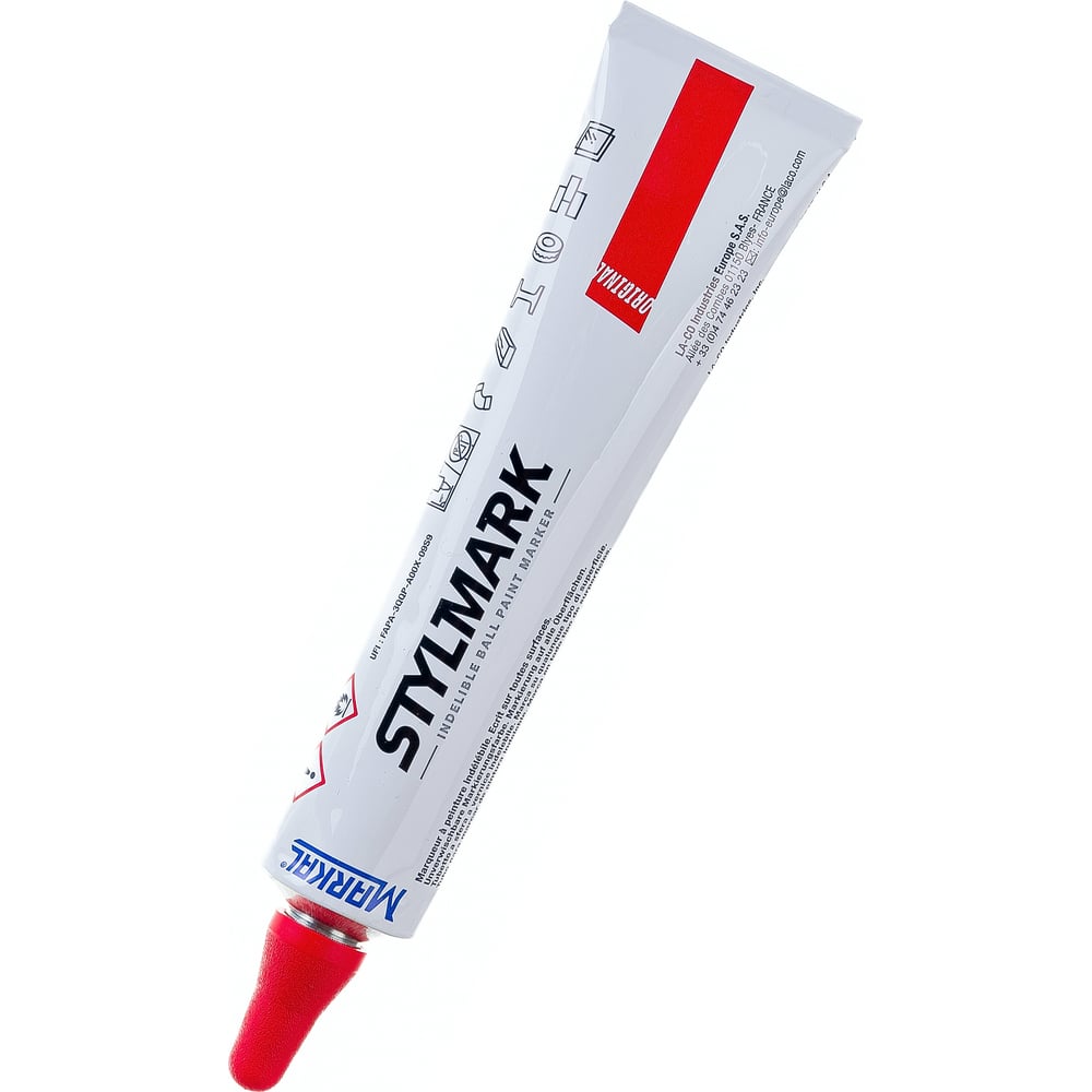 Маркер-краска в металлической тубе Markal Stylmark, 3,0 мм, красный ...