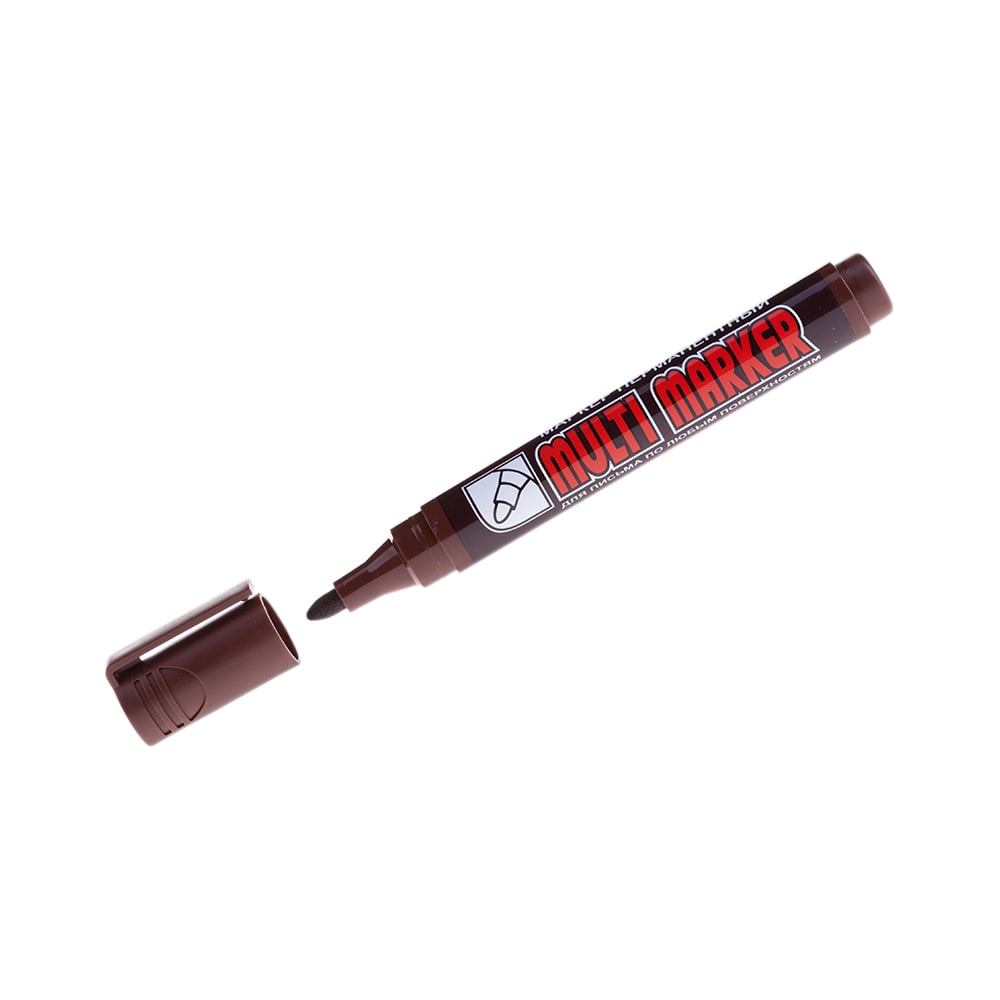 Перманентный маркер Munhwa Crown Multi Marker коричневый, пулевидный ...