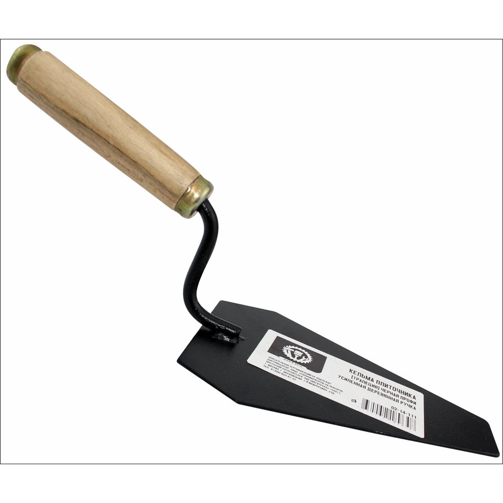 Кельма плиточника ON трапеция черная ПРОФИ, усиленная дер. ручка 02-14 ...