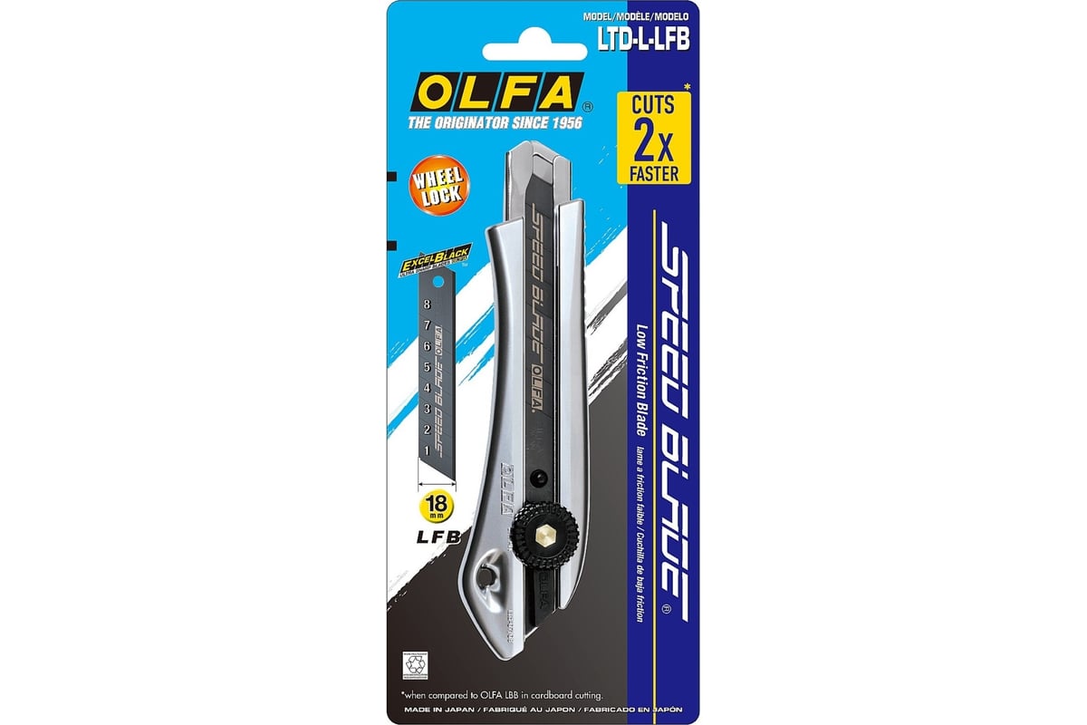 Нож OLFA с сегментированным лезвием 18 мм OL-LTD-L-LFB - выгодная цена, отзывы, характеристики ...