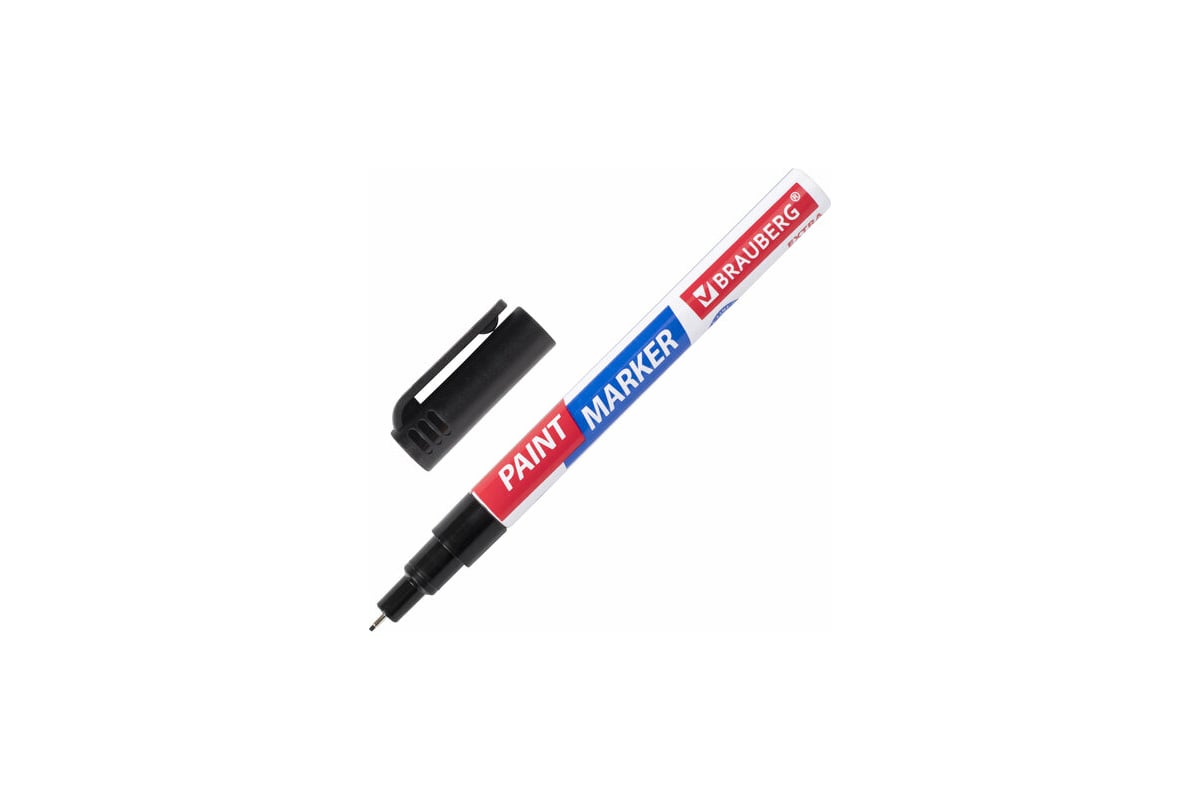 Лаковый маркер-краска BRAUBERG EXTRA paint marker 1 мм, набор 8 цветов ...