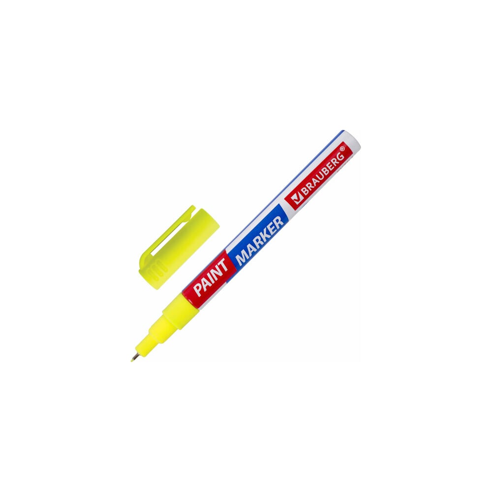 Лаковый маркер-краска BRAUBERG EXTRA paint marker 1 мм, желтый ...