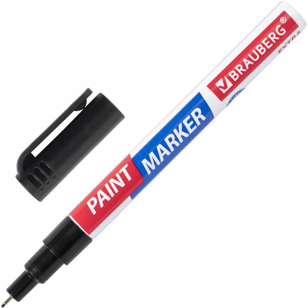 Лаковый маркер-краска BRAUBERG EXTRA paint marker 1 мм, черный ...