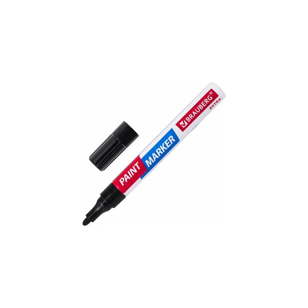 Лаковый маркер-краска BRAUBERG EXTRA paint marker 4 мм, черный ...