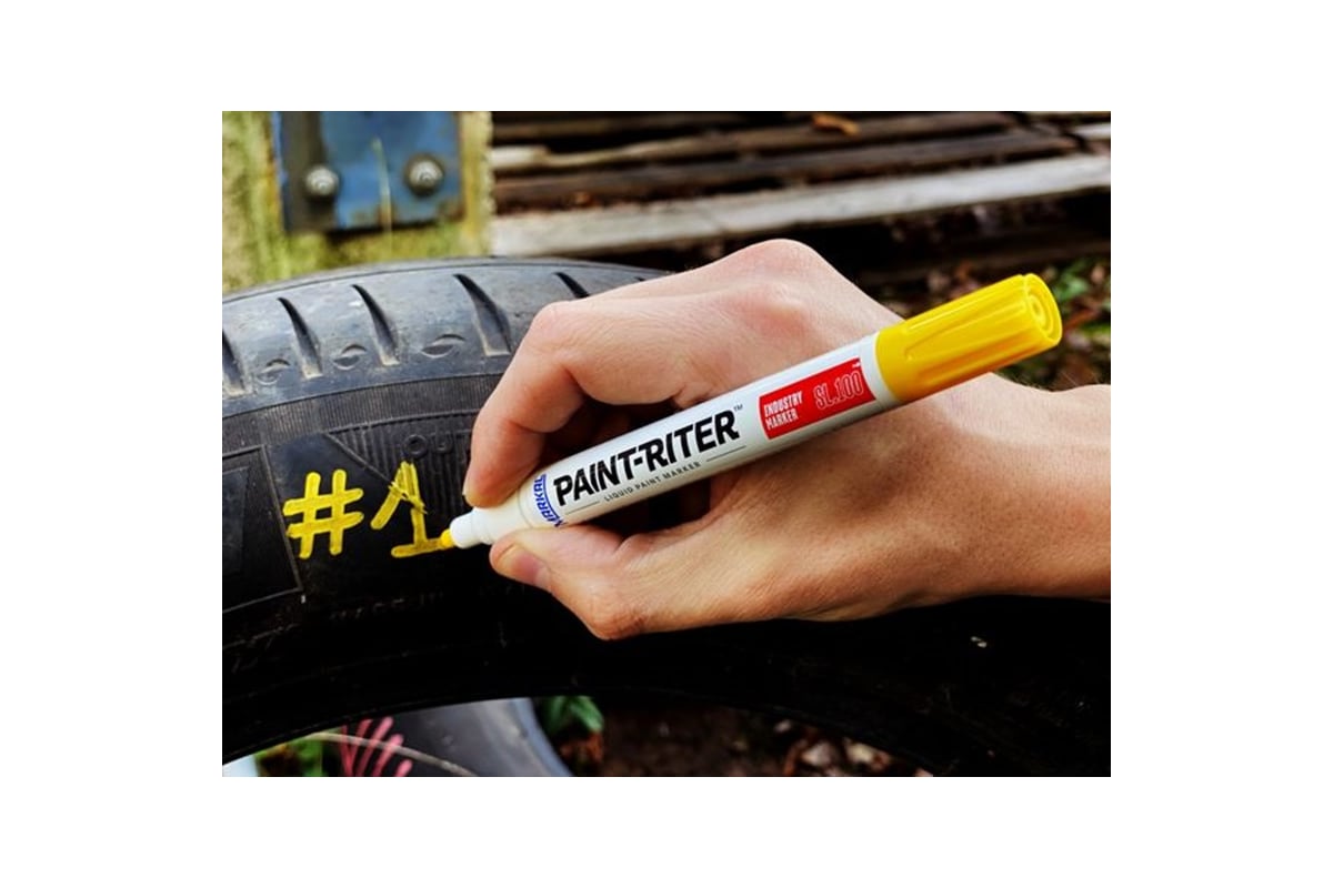 Маркер-фломастер Markal PAINT-RITER INDUSTRY MARKER SL100 RED / красный ...
