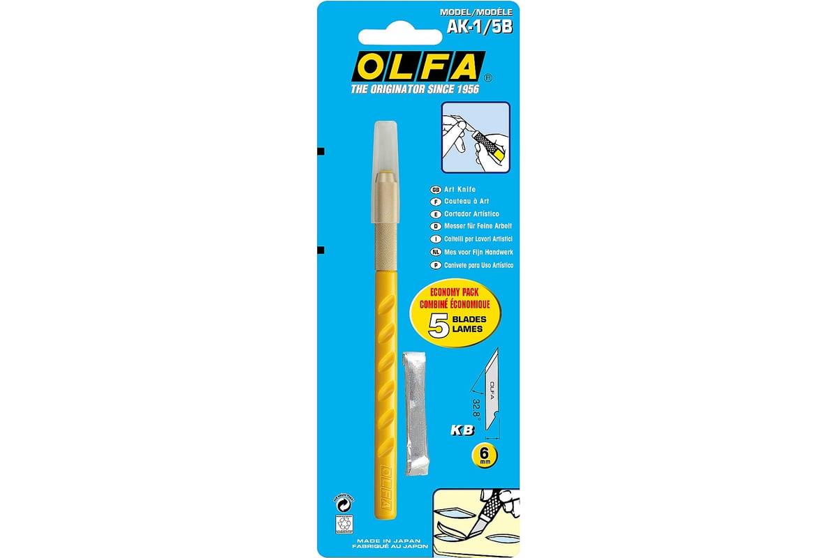 Нож OLFA с перовым лезвием 6 мм OL-AK-1/5B - выгодная цена, отзывы, характеристики, фото ...