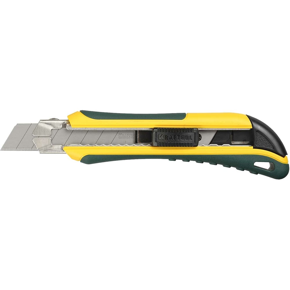 Нож KRAFTOOL с сегментированным лезвием, 2-х комп., усилен ...
