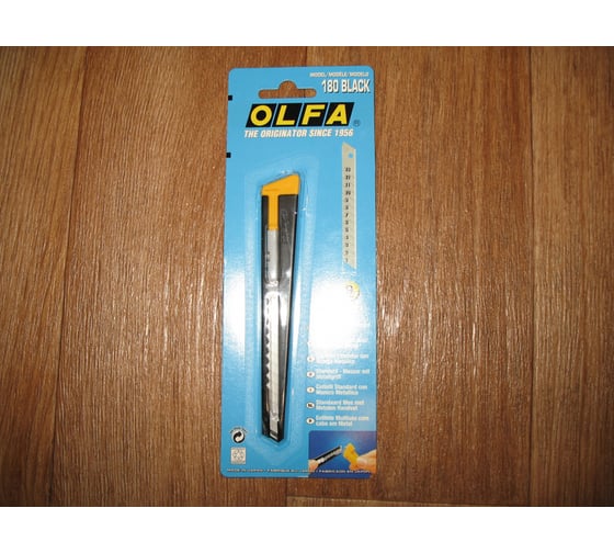 Нож OLFA с сегментированным лезвием 9 мм OL-180-BLACK - выгодная цена, отзывы, характеристики ...