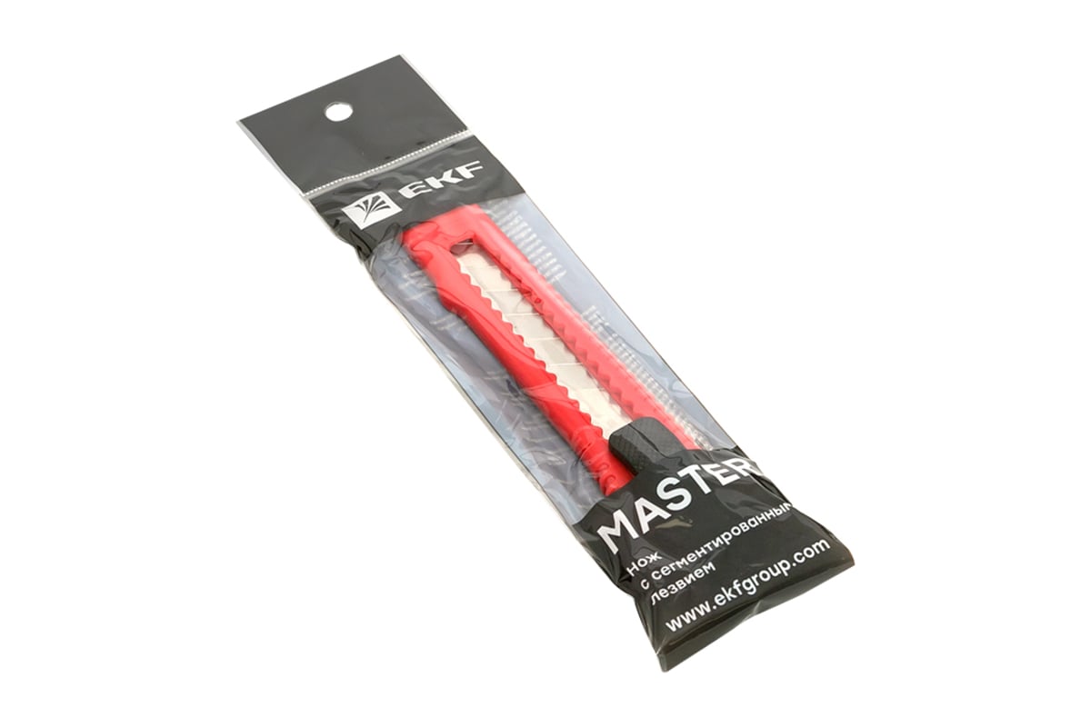 Нож с сегментированным лезвием EKF Master НСМ-20 18 мм ncm-20-ms - выгодная цена, отзывы ...