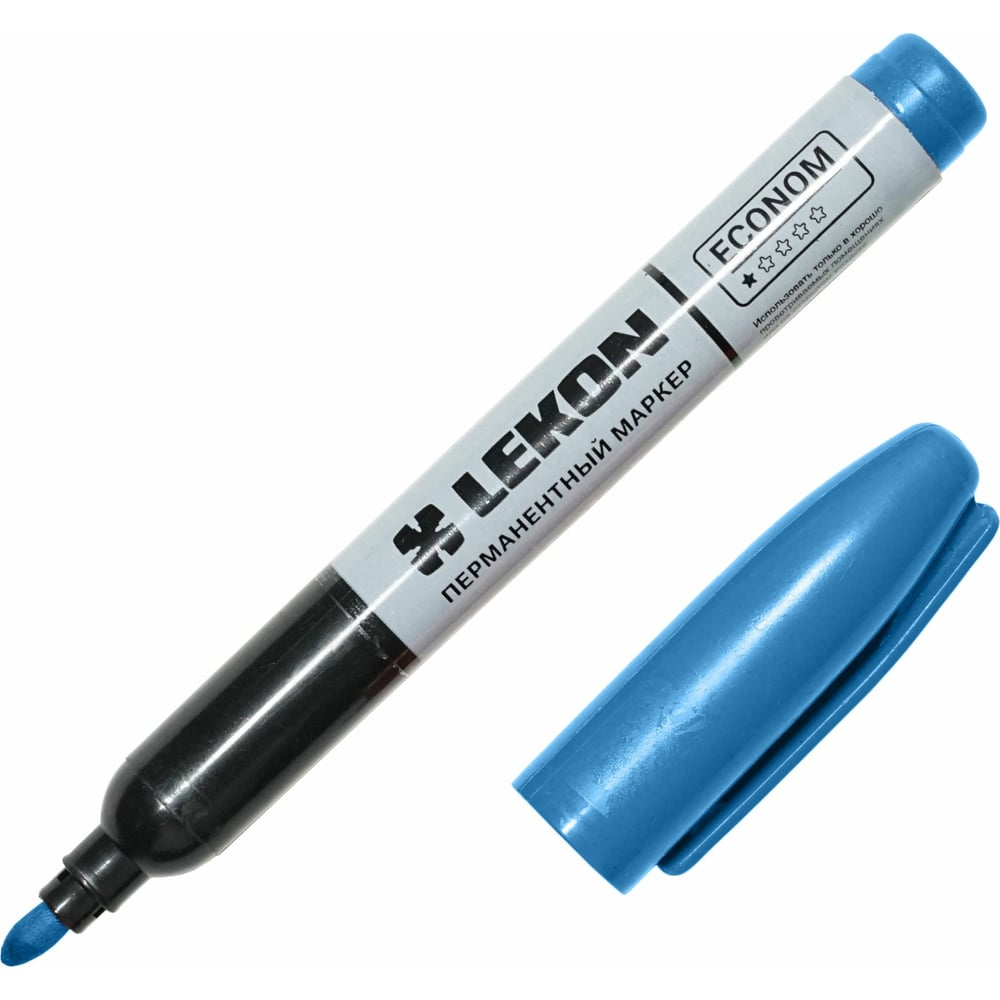 Перманентный маркер LEKON ECONOM синий 12463 - выгодная цена, отзывы ...