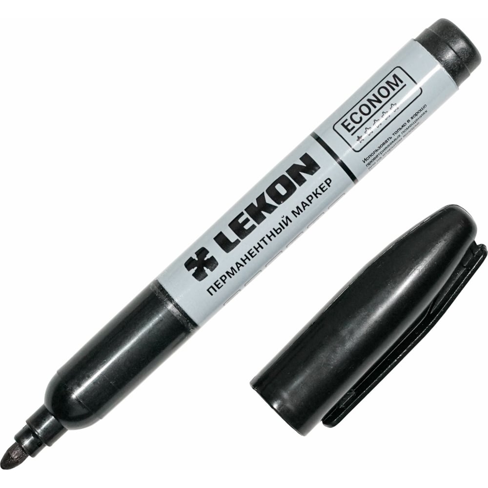 Перманентный маркер LEKON ECONOM черный 12483 - выгодная цена, отзывы ...
