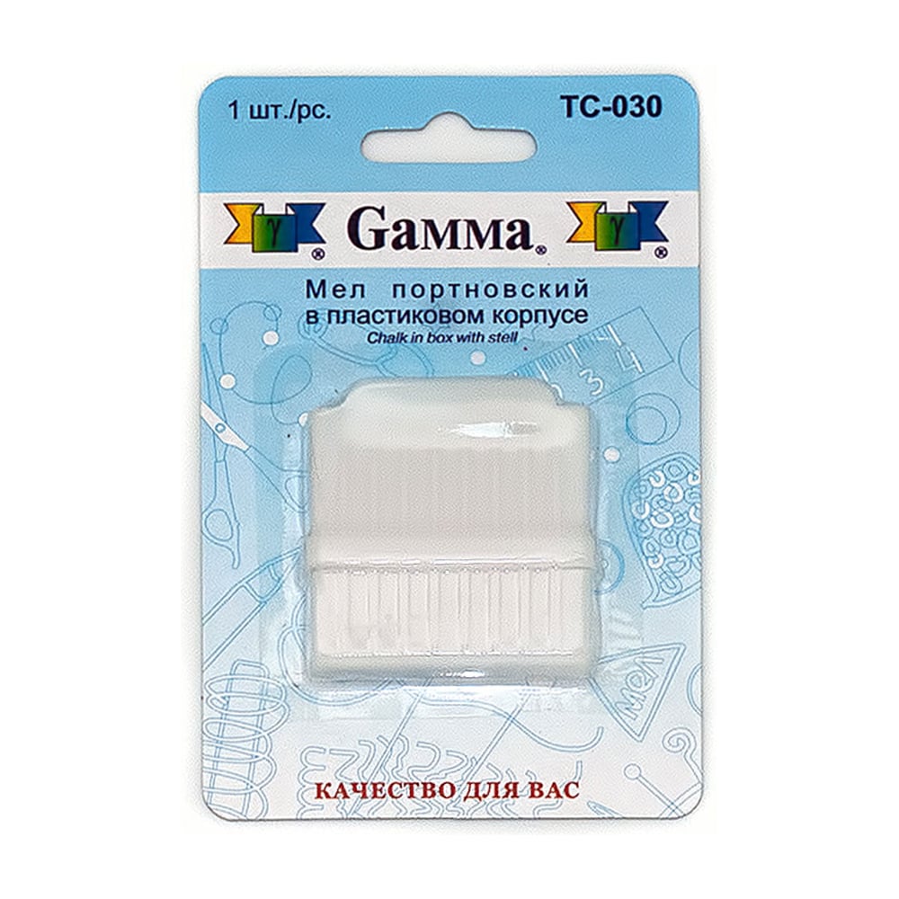 Мел портновский с точилкой Gamma белый TC-030 116763 - выгодная цена ...