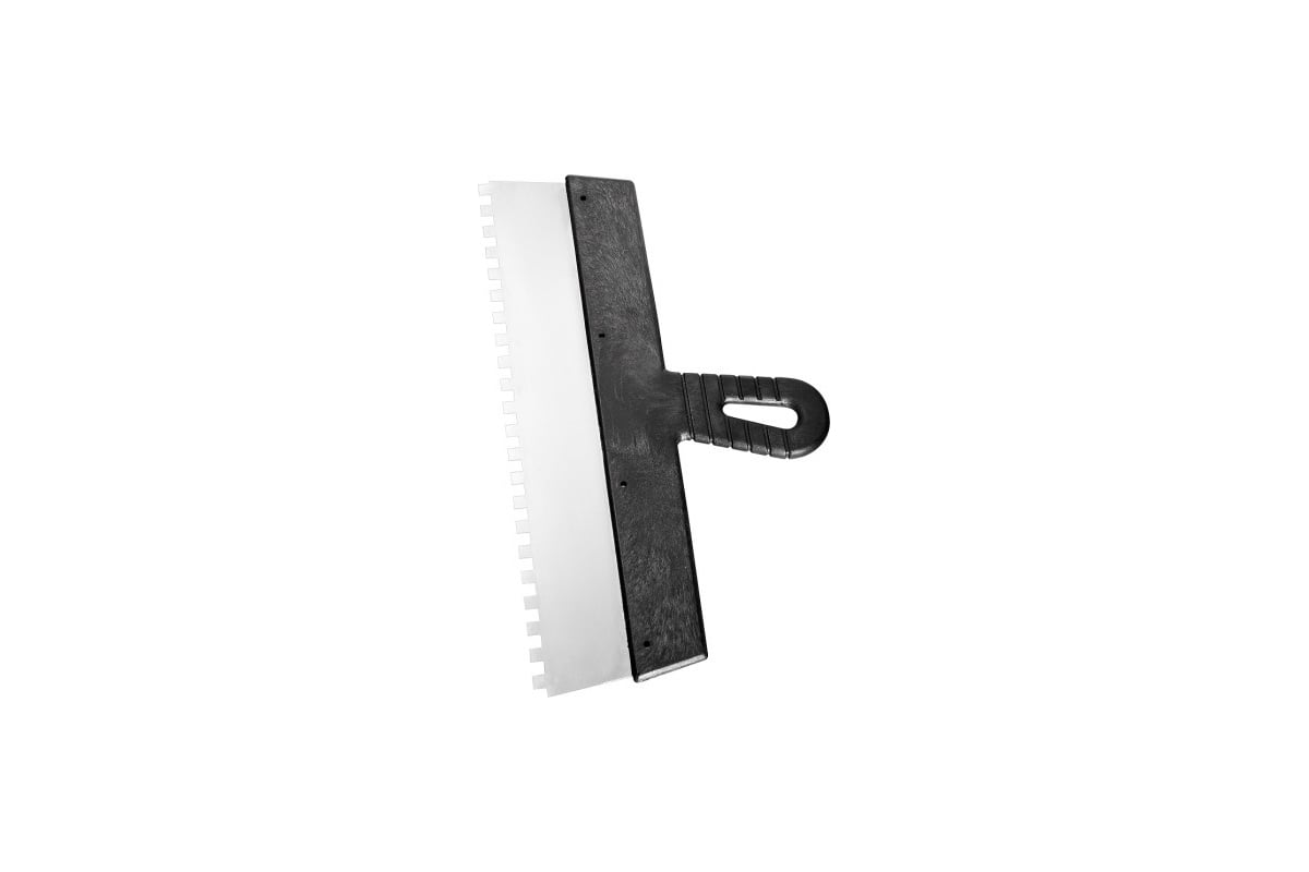 Шпатель из нержавеющей стали, 350 мм зуб 10х10 мм пластмассовая ручка ...