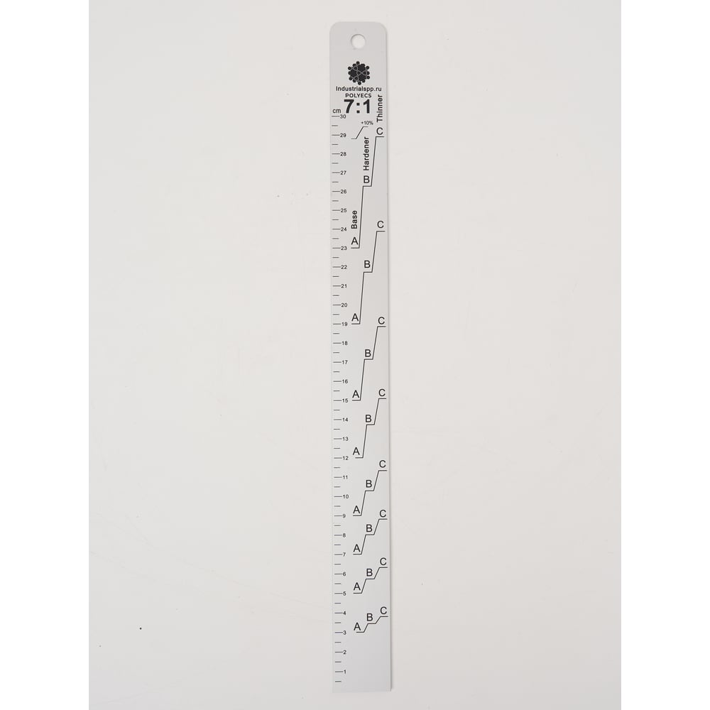 Линейка мерная для смешивания 7:1 ЛКМ Polyecs POL-1/PHX - выгодная цена, отзывы, характеристики ...