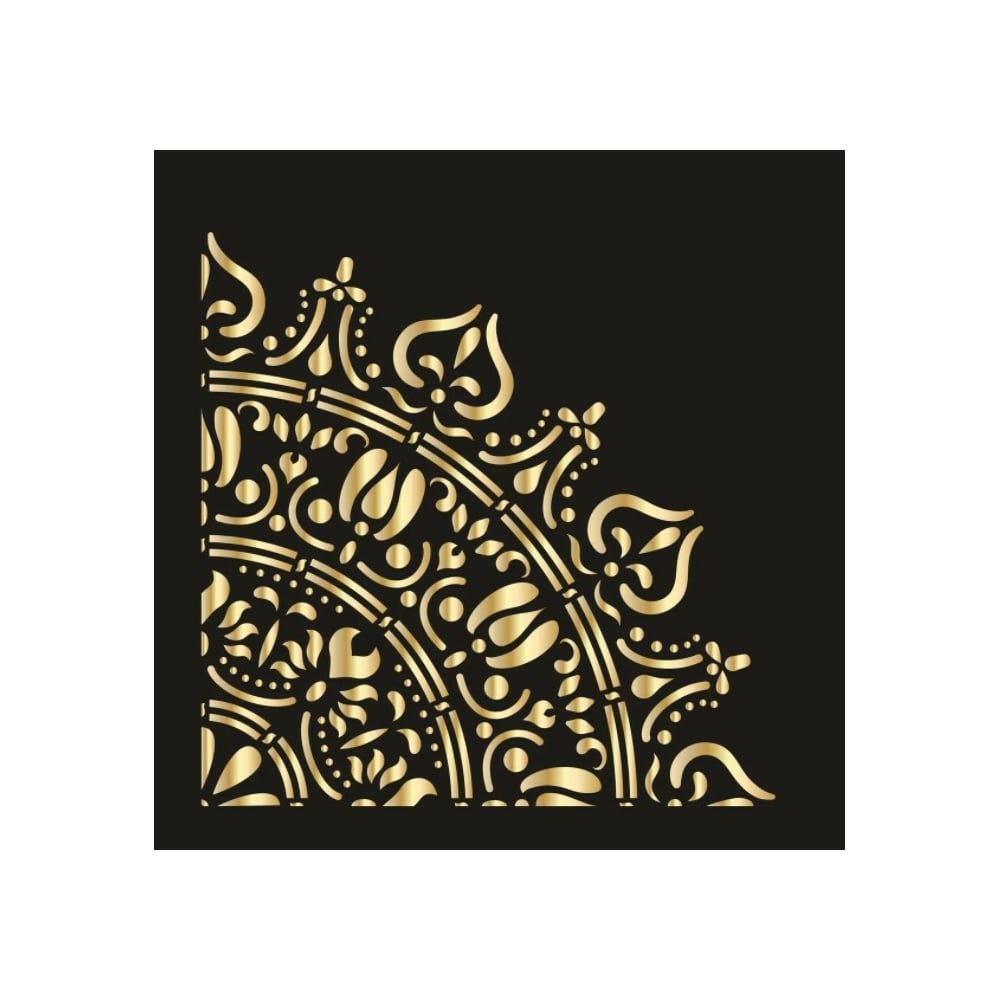 Пластиковый трафарет Luxart Template Мандала 1 четверть , 50х50 см ...