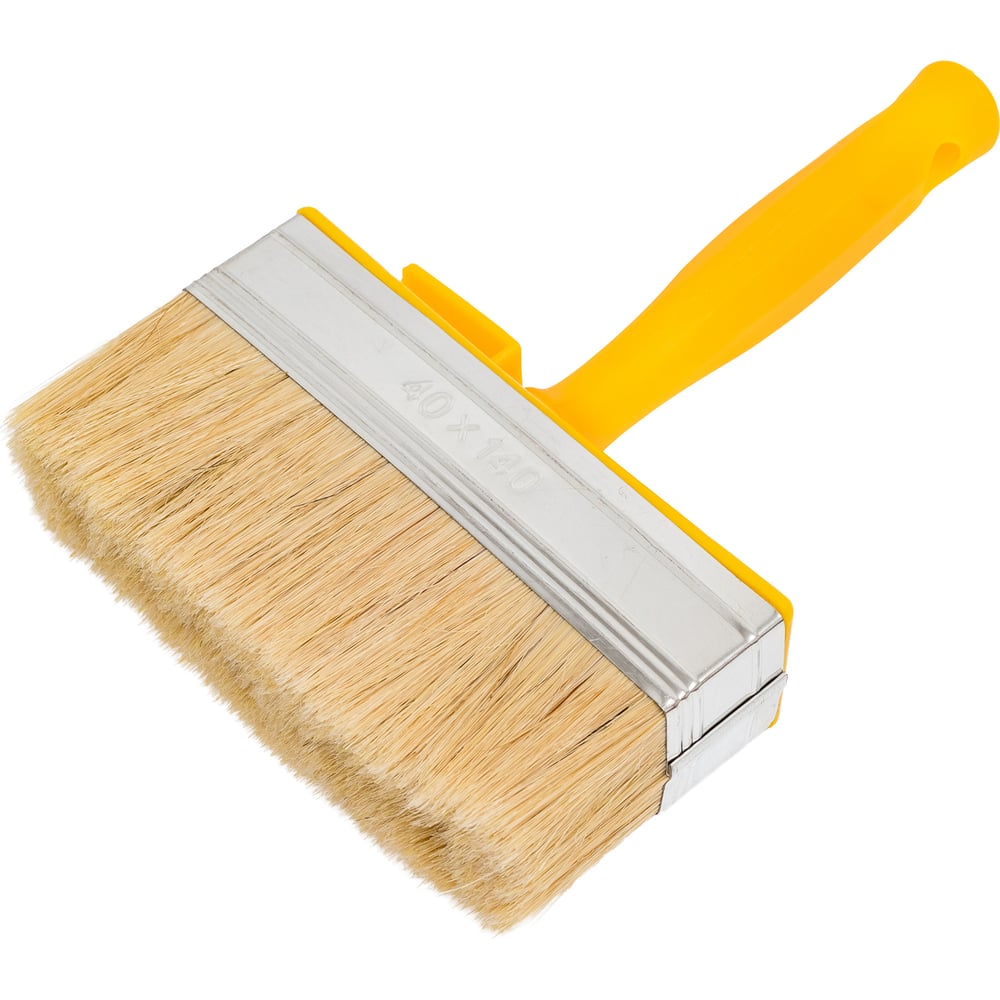 Кисть ракля 140 x 40 мм (пластиковая ручка, натуральная щетина) TOPEX ...