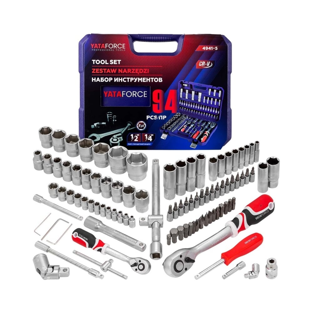 Набор инструментов YATAFORCE 94 пр YF-4941-5(52568) - выгодная цена, отзывы, характеристики ...