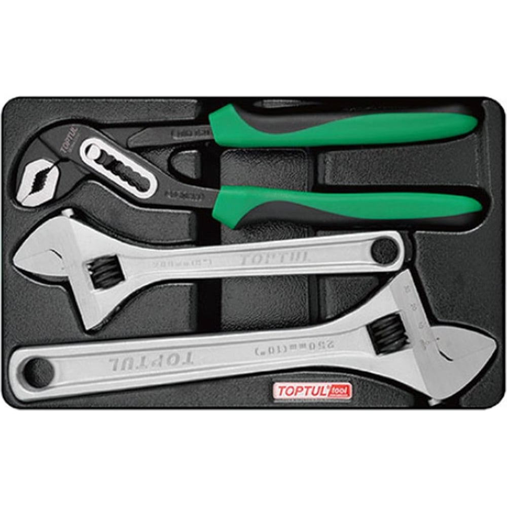 Набор-сет плоскогубцы переставные, ключ разводной TOPTUL 3 предмета GZA ...