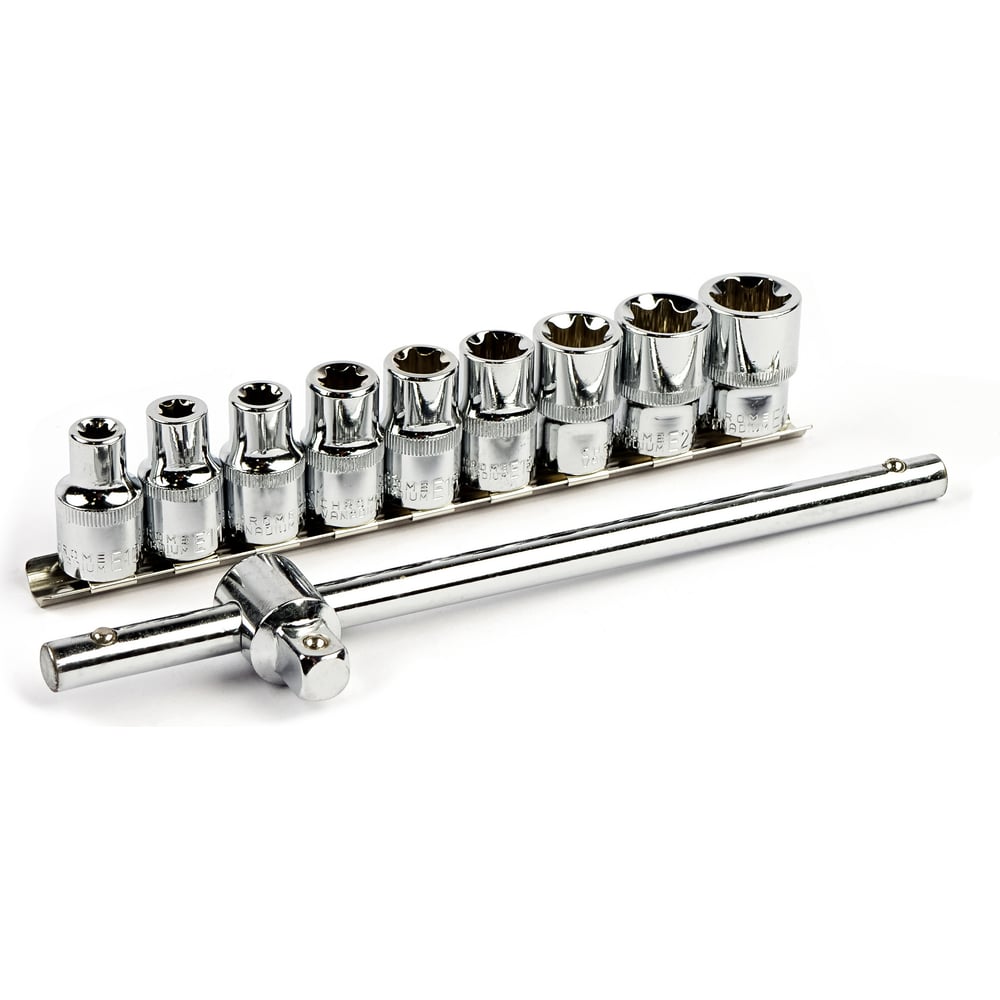 Набор головок с воротком KINGQUEEN TORX 1/2" 10 предметов WIB-3 ...