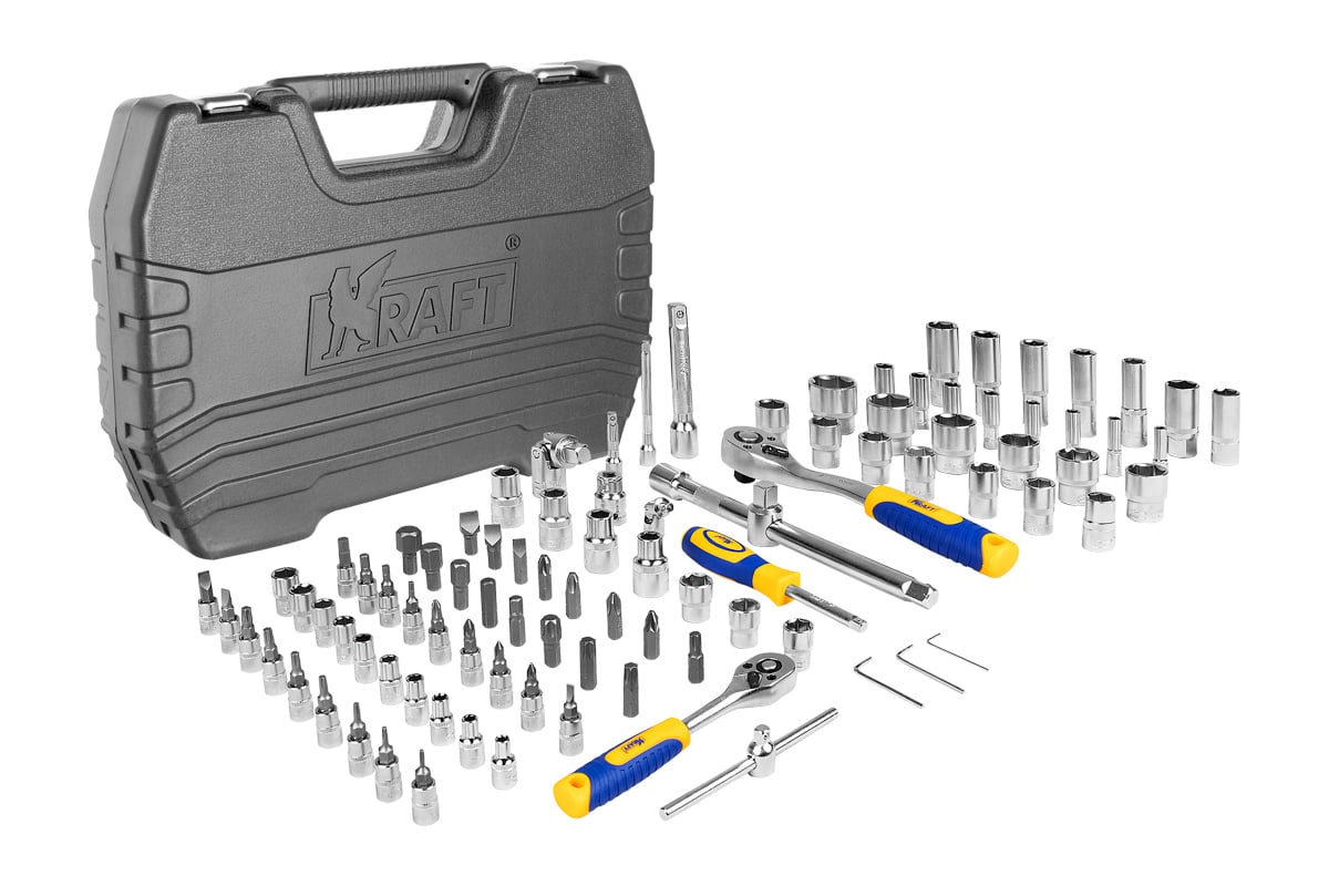 Набор инструмента KRAFT 1/2"Dr и 1/4"Dr 94 предмета KT 709005 ...