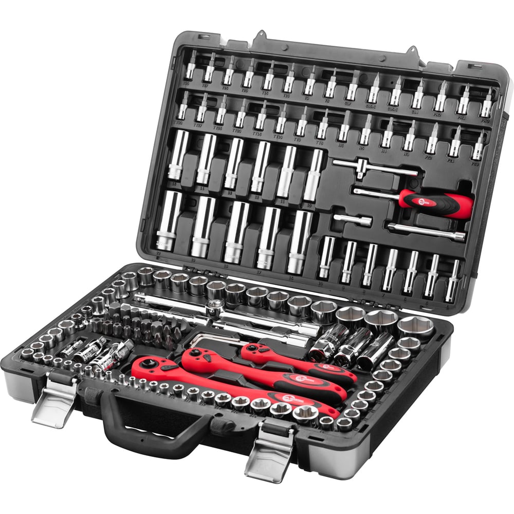 Профессиональный набор инструментов INTERTOOL 1/4 и 3/8 и 1/2, 151 шт., Cr-V ET-7151 - выгодная ...