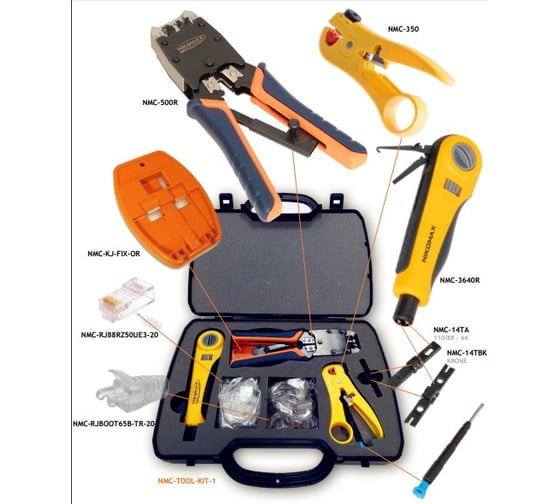 Набор инструментов NIKOMAX Комплект №1 для медных сетей NMC-TOOL-KIT-1 ...