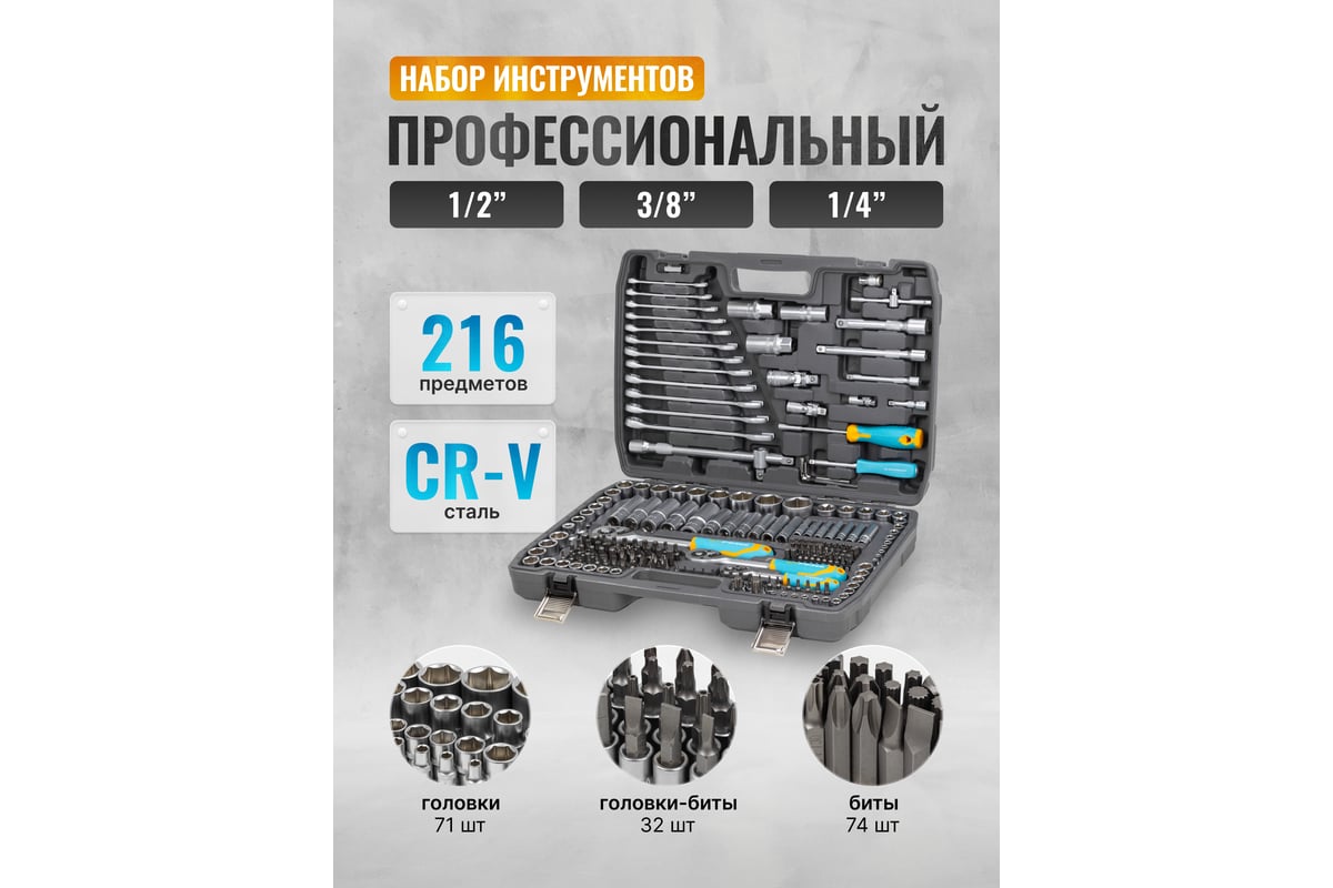 Набор инструментов iLOFORCE 216 пр IF-38841(52228) - выгодная цена ...