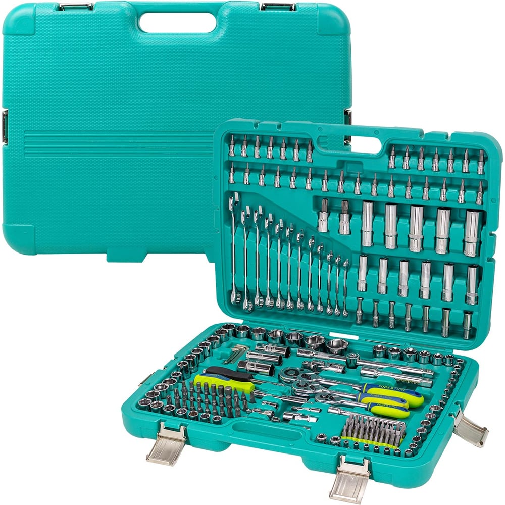 Набор инструментов FORS&TUNE 216 предметов 1/4''3/8''1/2''(6гр.)(4-32мм ...