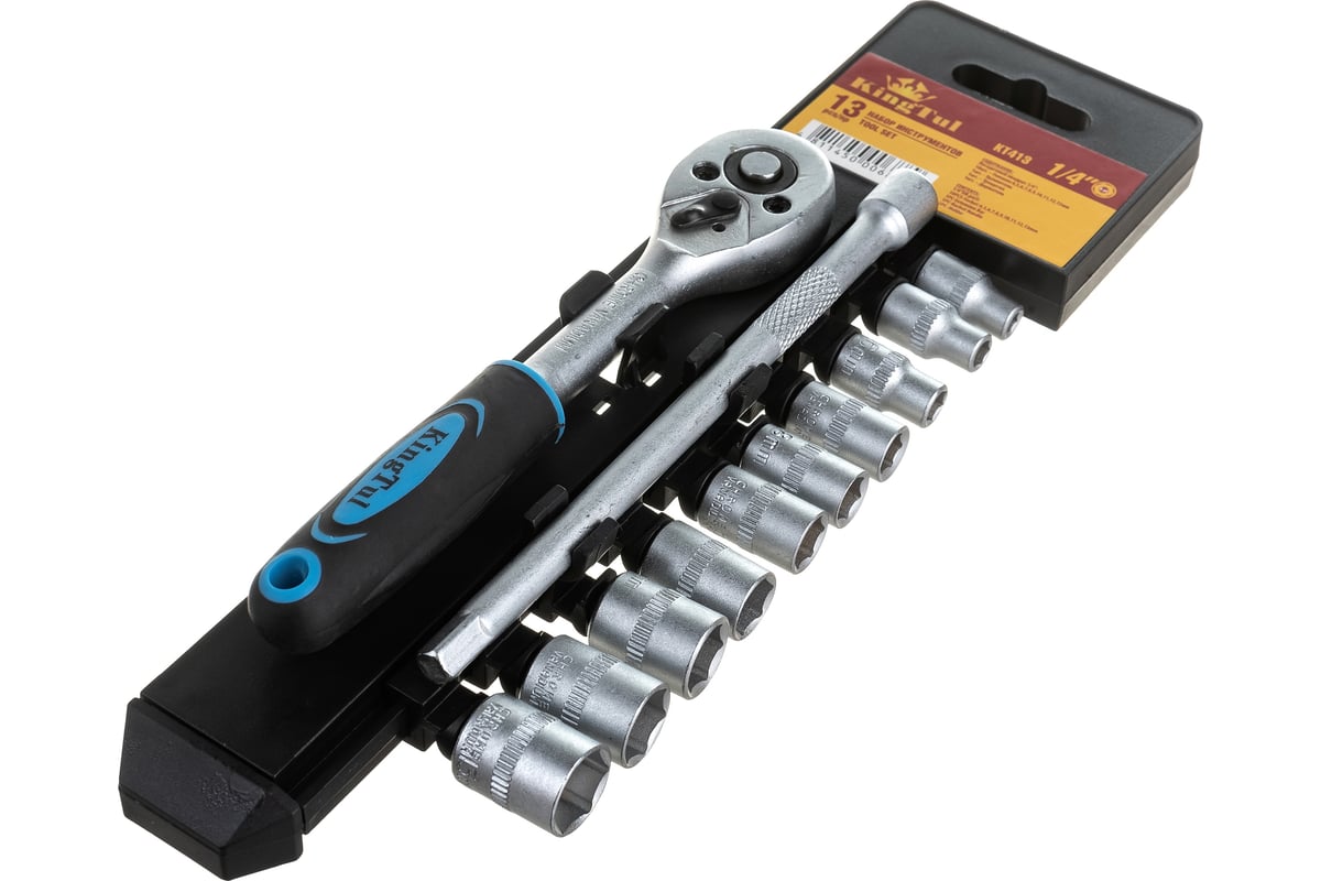 Набор головок с трещоткой и удлинителем в пластиковом держателе KINGTUL ...