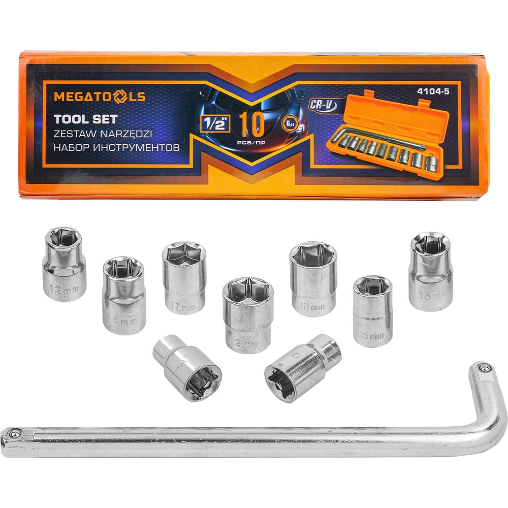 Набор инструментов MEGATOOLS 10 предметов 1/2 ( 6гр.) MT-4104-5(57965) - выгодная цена, отзывы ...