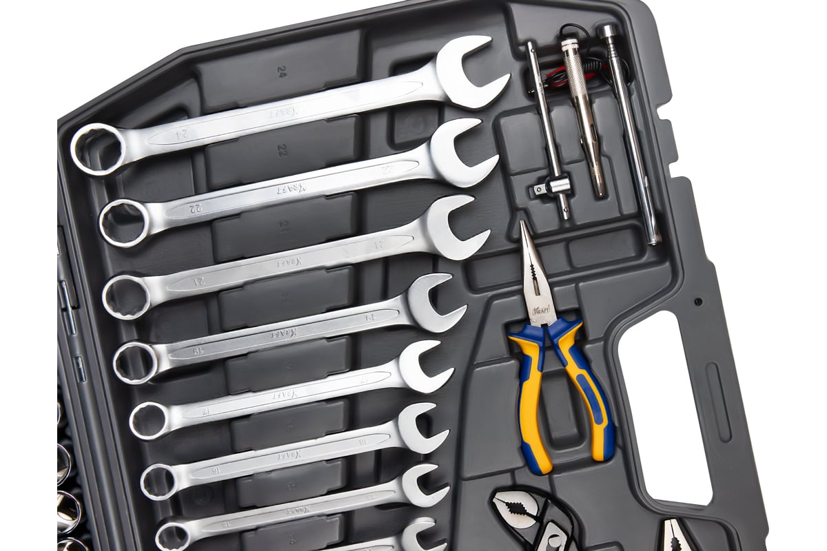 Набор инструментов KRAFT 1/2" и 1/4", 165 предметов KT 703019 ...