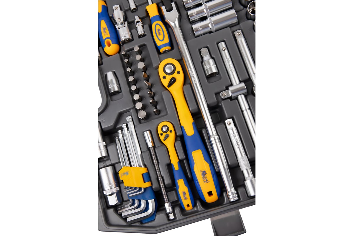 Набор инструментов KRAFT 1/2" и 1/4", 165 предметов KT 703019 ...