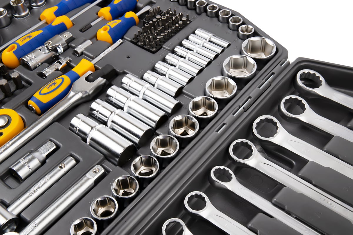 Набор инструментов KRAFT 1/2" и 1/4", 165 предметов KT 703019 ...