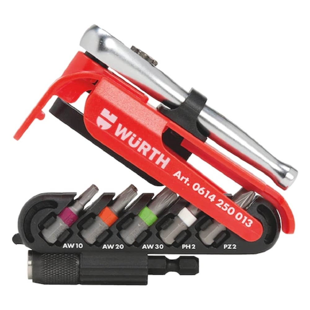 Набор бит с трещоткой Wurth 1/4 AW/TX/PH/PZ-С/ТР 12ПР 0614250013961 1 ...