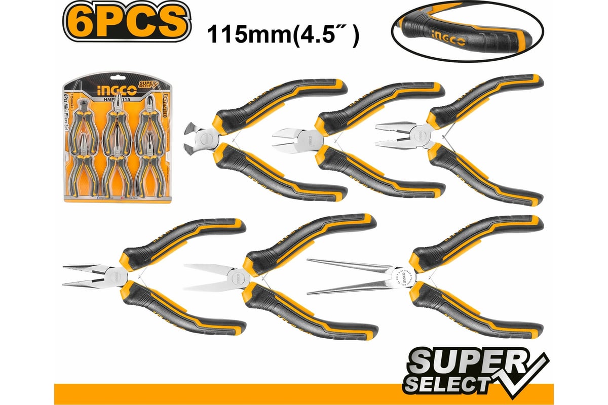 Набор плоскогубцев INGCO мини HMPS06115 - выгодная цена, отзывы ...