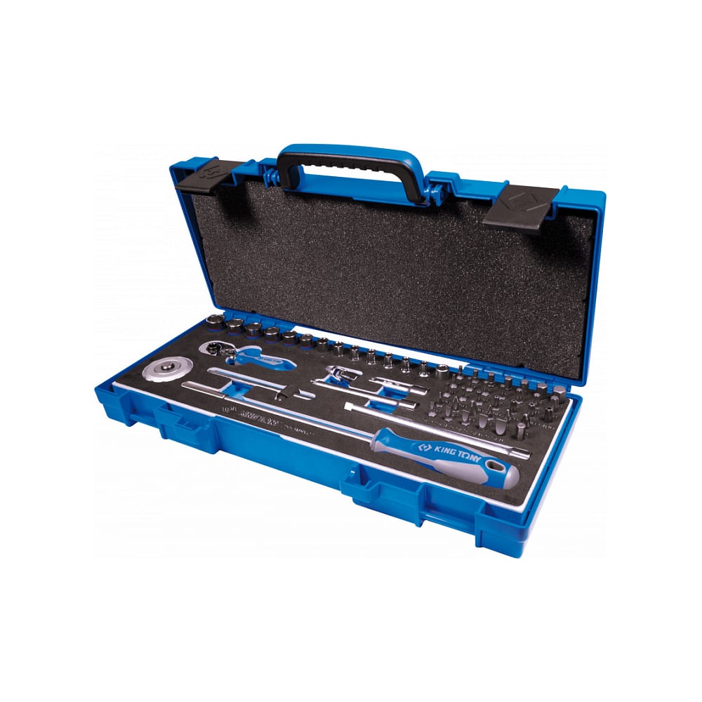 Набор торцевых головок KING TONY 1/4", шестигранные, 4-14 мм, 55 ...