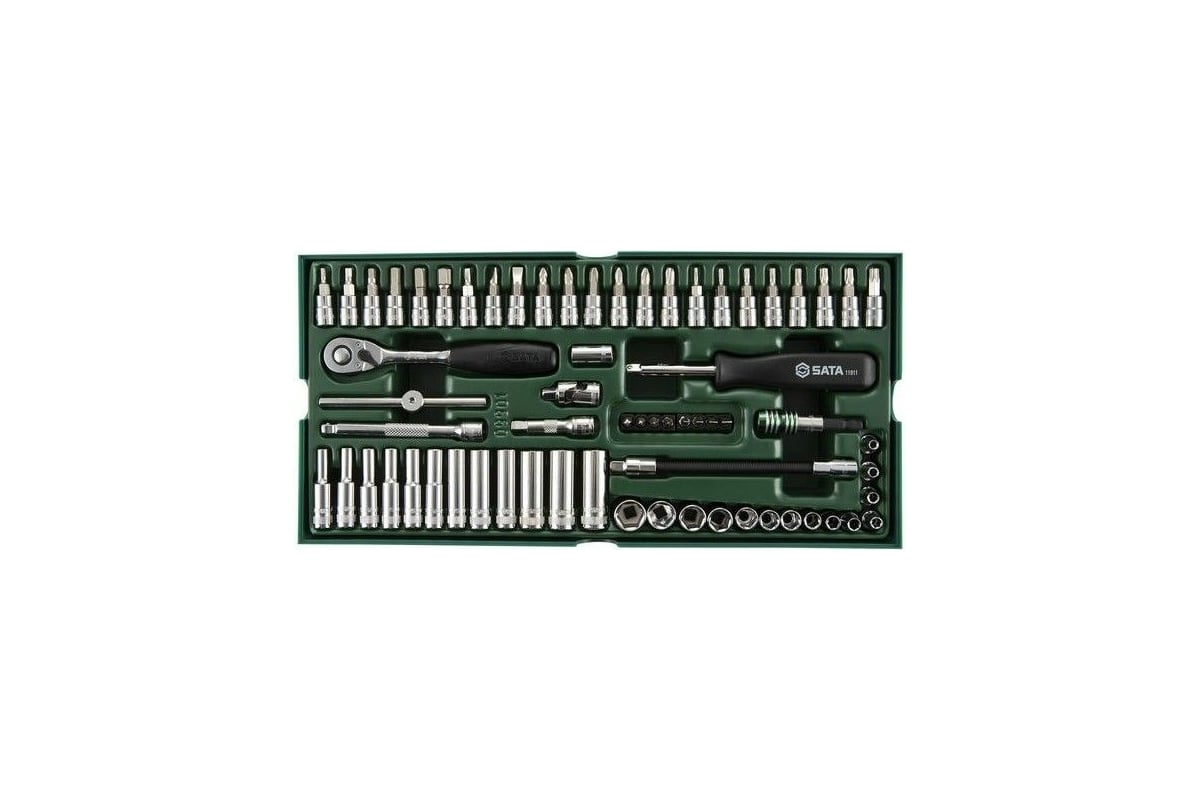 Инструментальный лоток Sata набор торцевых головок с принадлежностями ...