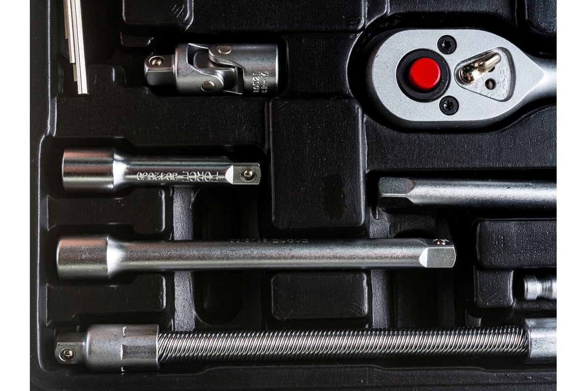 Набор инструмента с 6-ти гранными головками FORCE 1/4 46 предметов 2462 ...