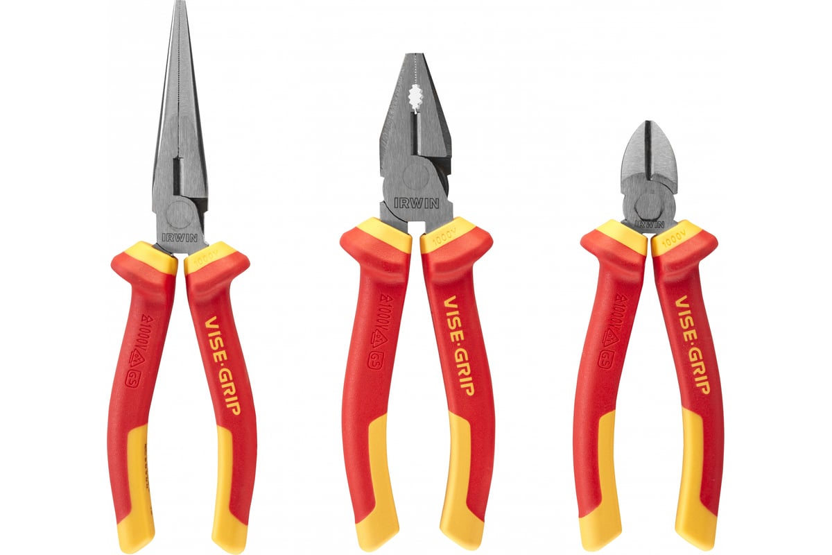 Набор изолированных плоскогубцев и кусачек 3 предмета Irwin 10505519 ...