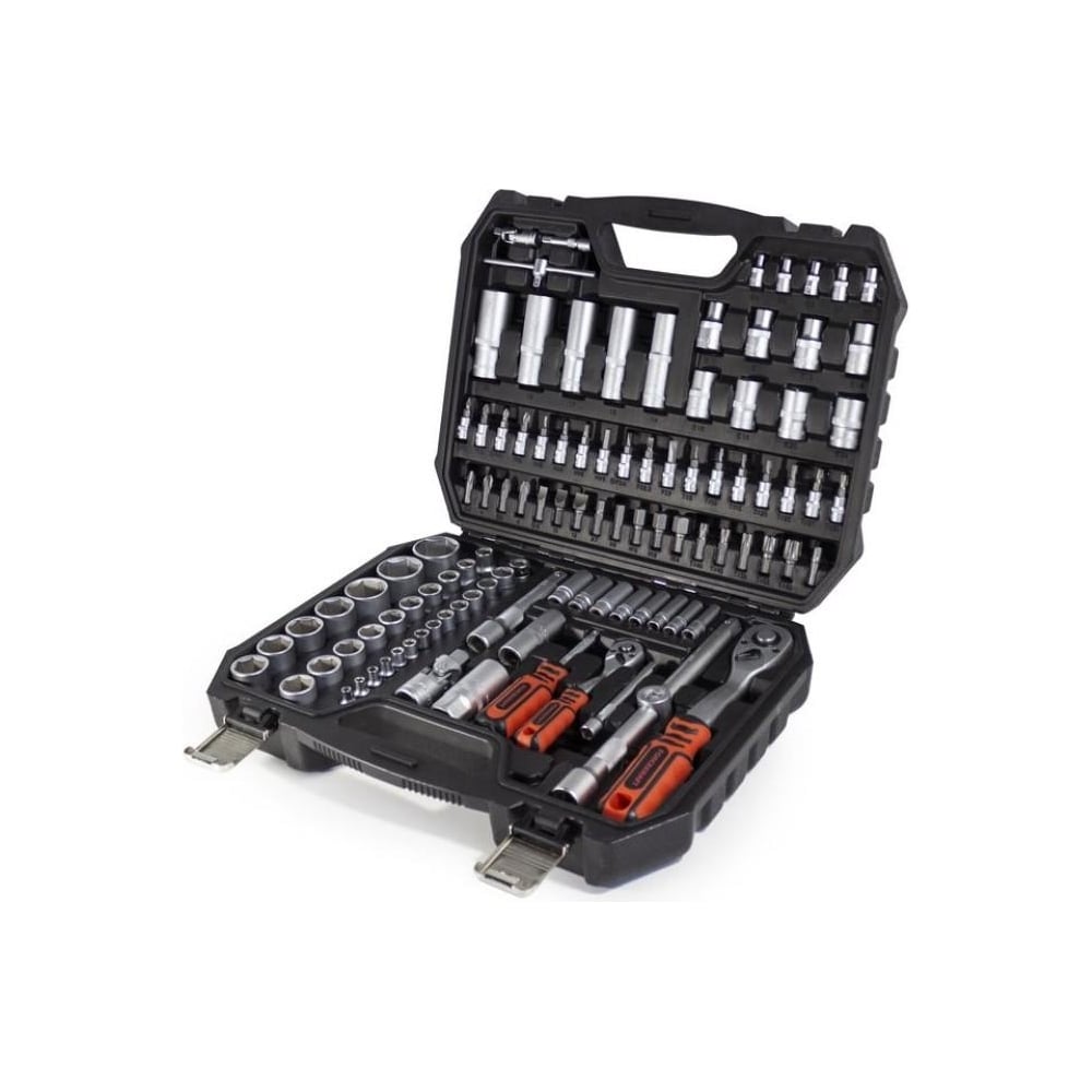 Набор инструментов Forcekraft 108 пр, Profi 1/2", 1/4" 6 гр, 4-32 мм FK-41082-5(16211 ...