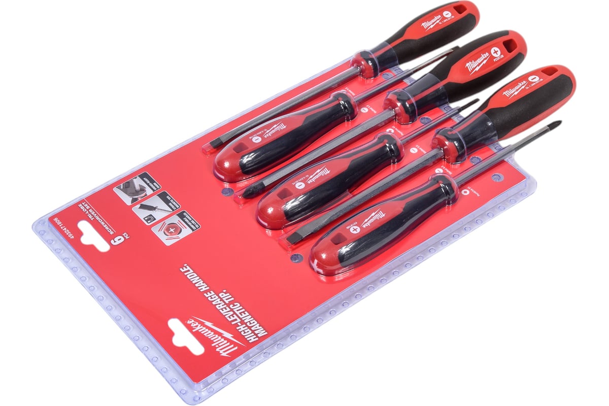 Набор магнитных отверток № 1 Milwaukee трехгранная рукоятка, 6 шт ...